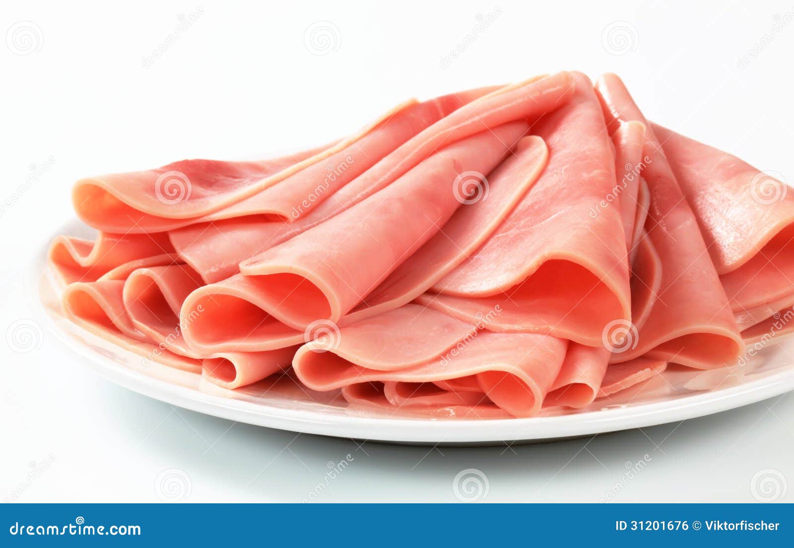 Tunt skivad skinka arkivfoto. Bild av nytt, kallt, skinka - 31201676