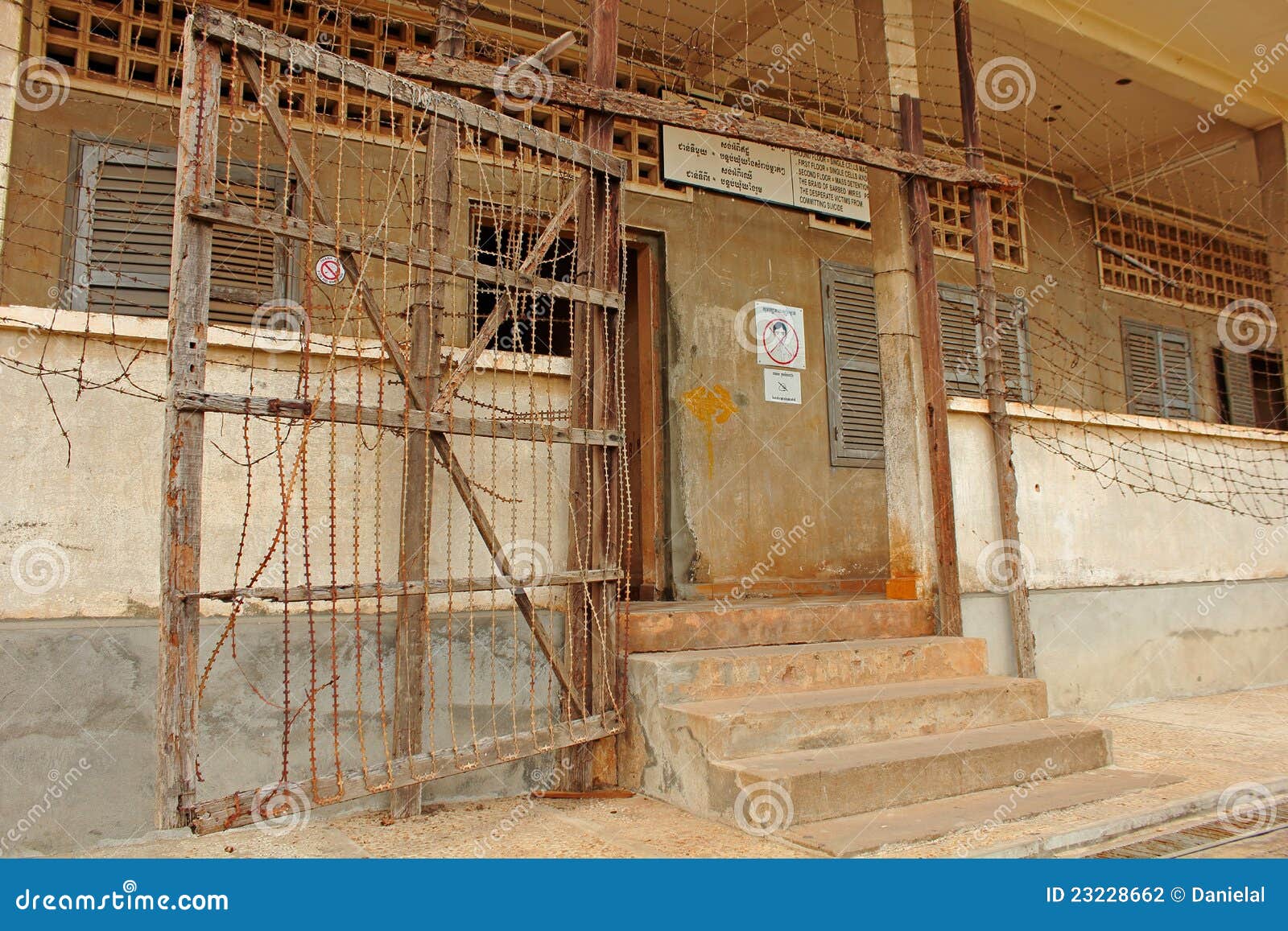 Tuol Sleng Prison, Phnom Penh Editorial Photography - Image of outdoor ...