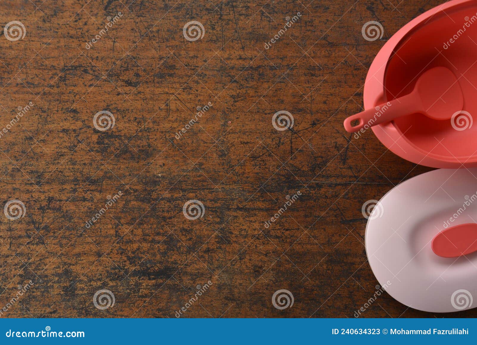 Tupperware Serving Set with Wood Table Background Stock Image - Image ...
