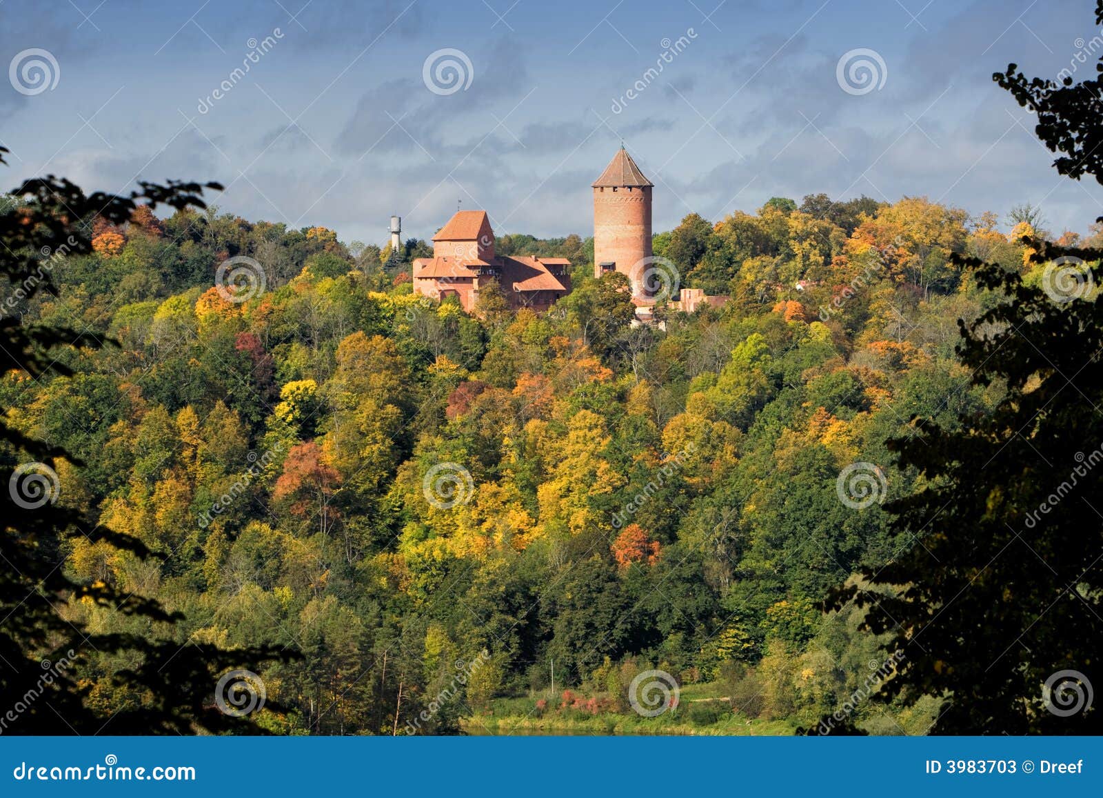 Turaida castle stock image. Image of outdoors, cloud, nature - 3983703