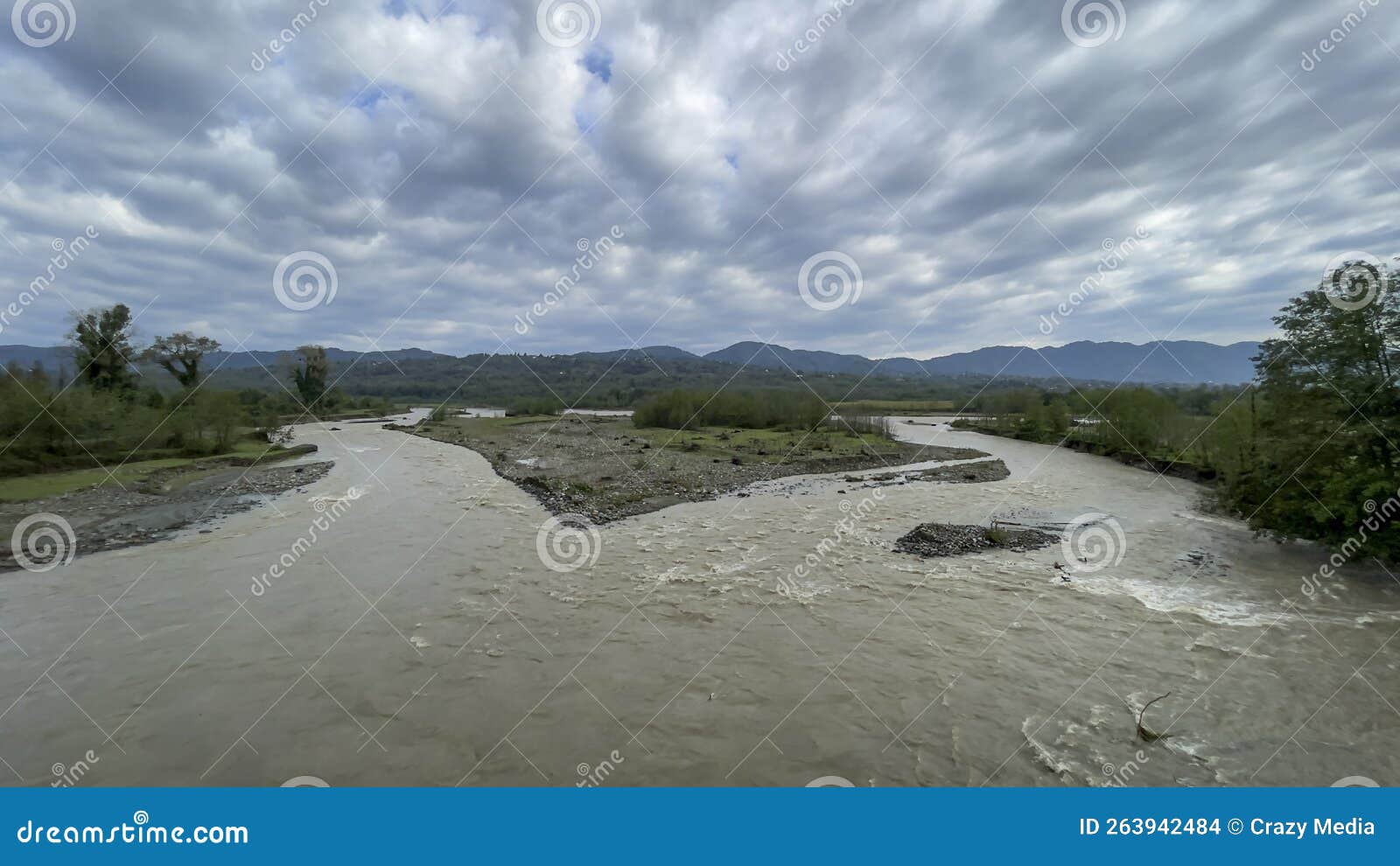 Turbid Waters of Streams after Rain, Flood and Flood Disasters Stock ...