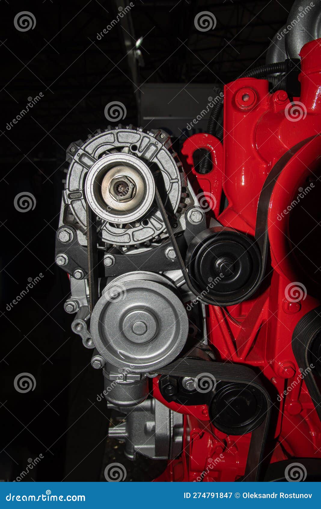Turbine Air Blower Drive in a Powerful Diesel Engine Stock Image ...