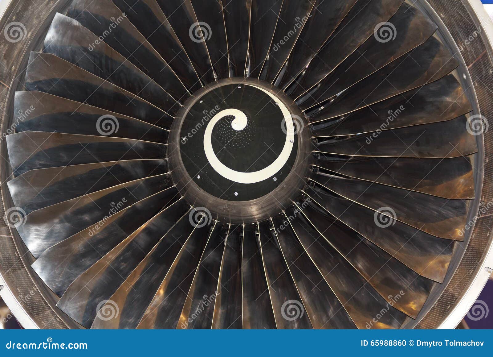 Turbine Blades of Aircraft Jet Engine Stock Photo - Image of component ...