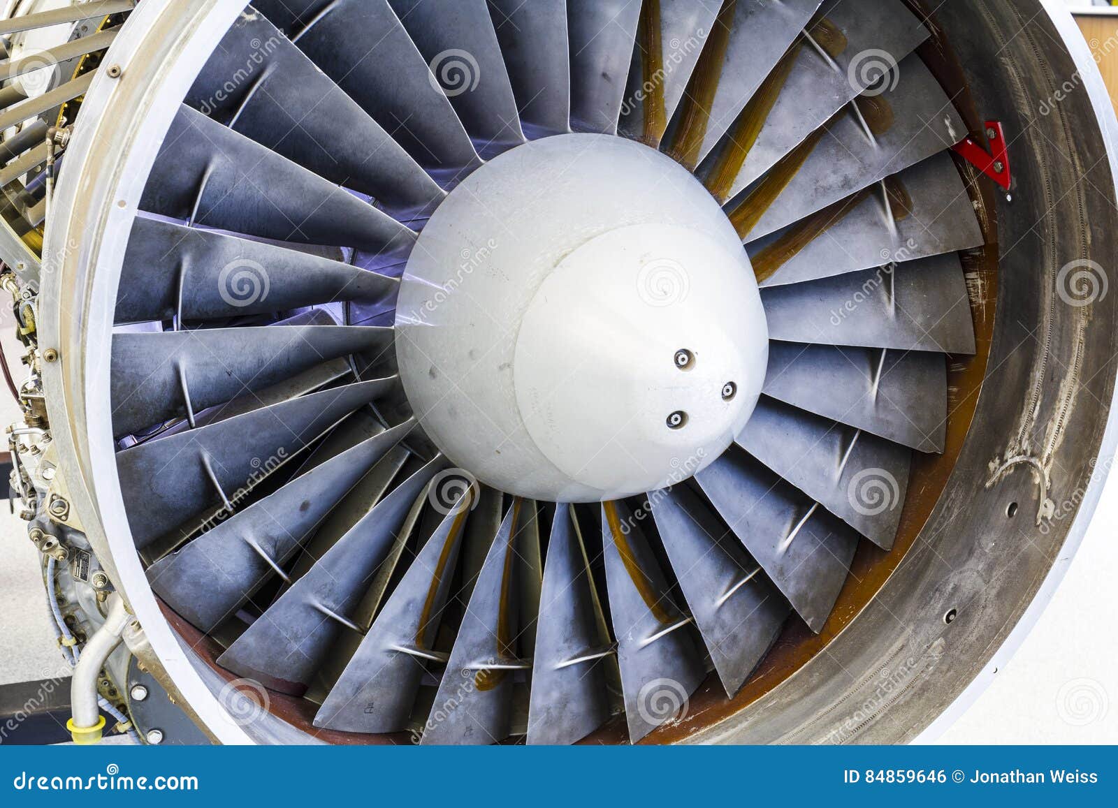 Turbine Blades of an Airplane Jet Engine II Stock Photo - Image of ...