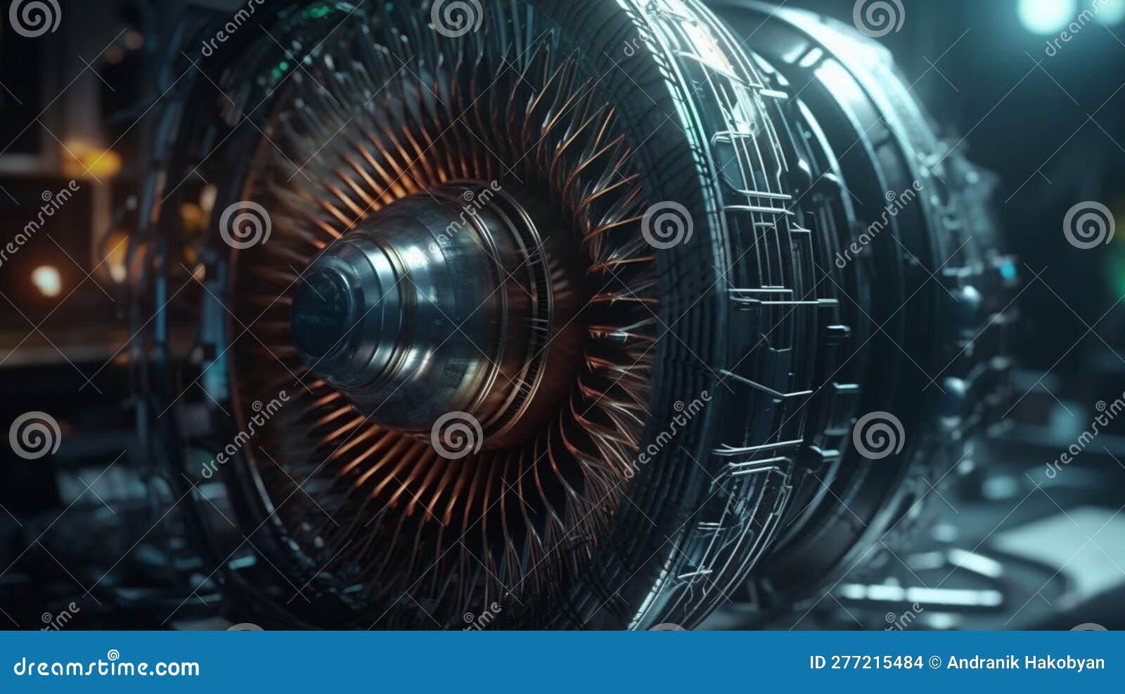 Turbine of Energy Power Generation. Generative Ai Stock Photo - Image ...