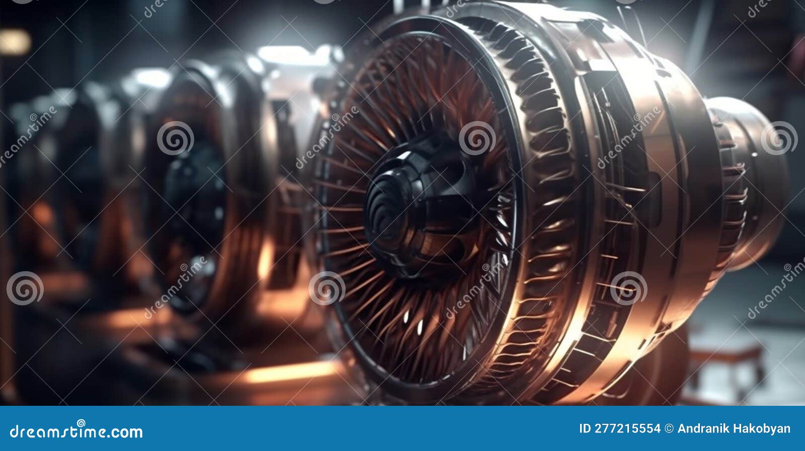 Turbine of Energy Power Generation. Generative Ai Stock Photo - Image ...