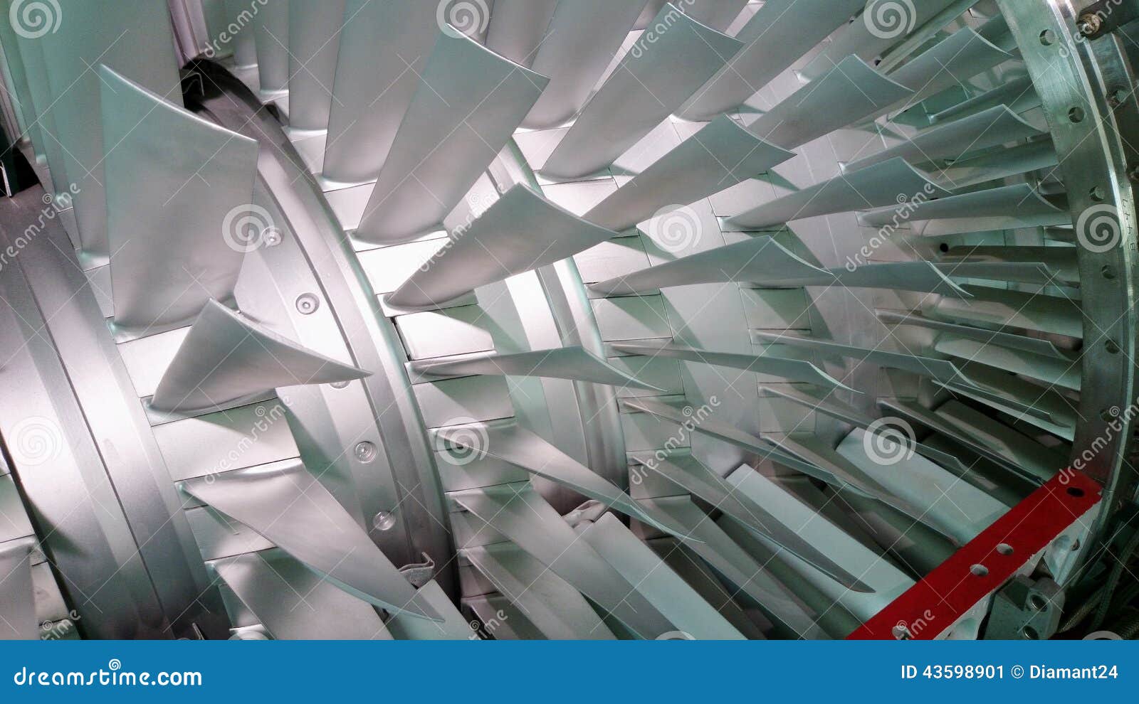 Turbine Engine with Cross Section with Inner Parts Stock Image - Image ...
