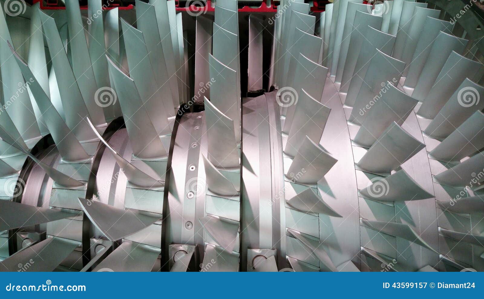 Turbine Engine with Cross Section with Inner Parts Stock Image - Image ...