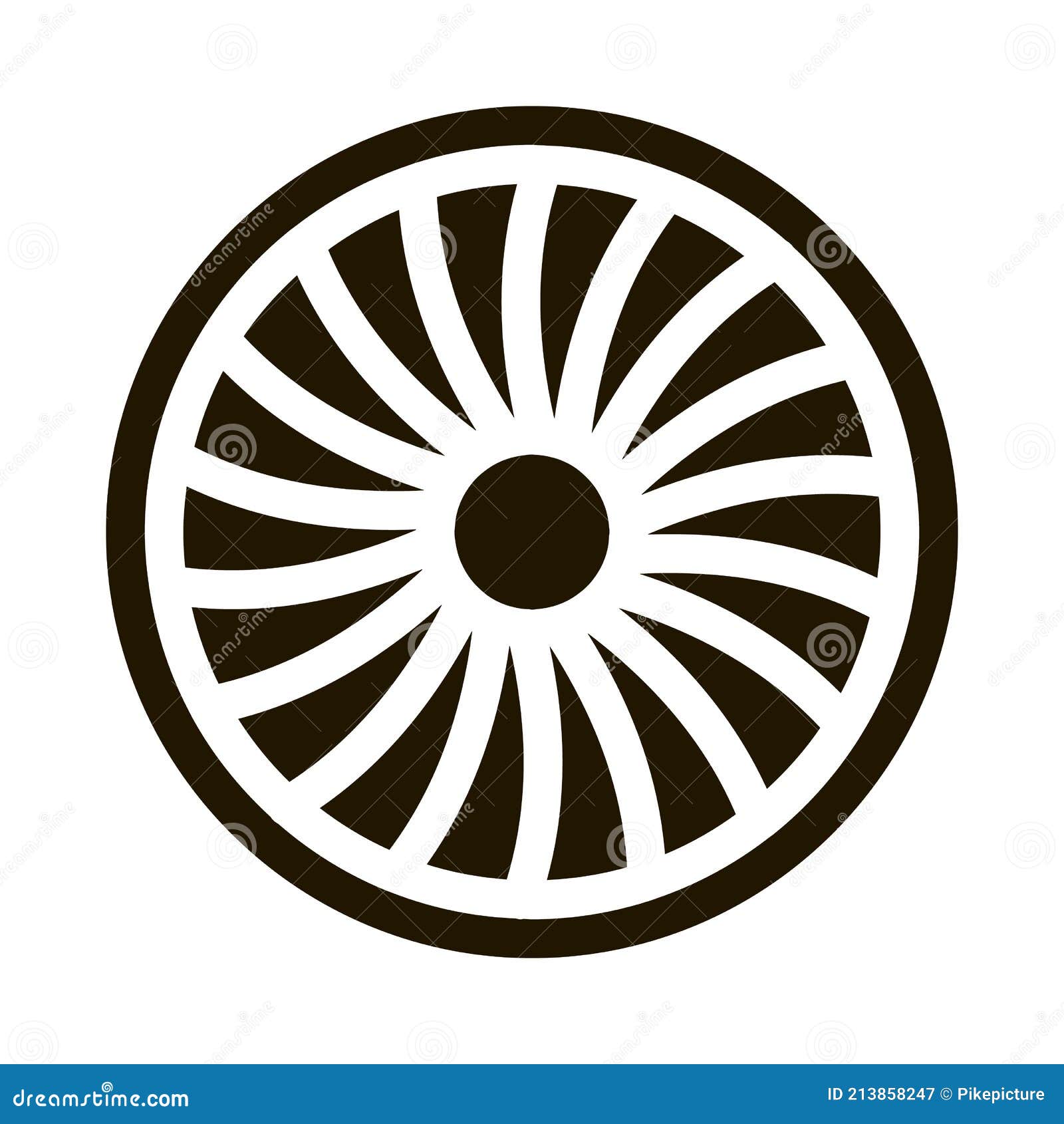 Turbine Engine Icon Vector Glyph Illustration Stock Vector ...