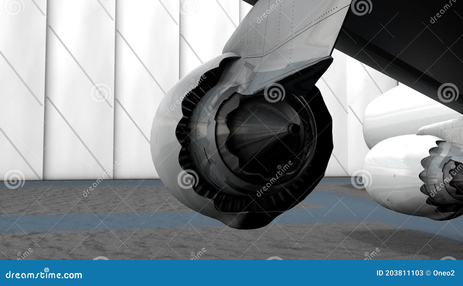 Turbine engine rear view. stock video. Video of aeroplane - 203811103