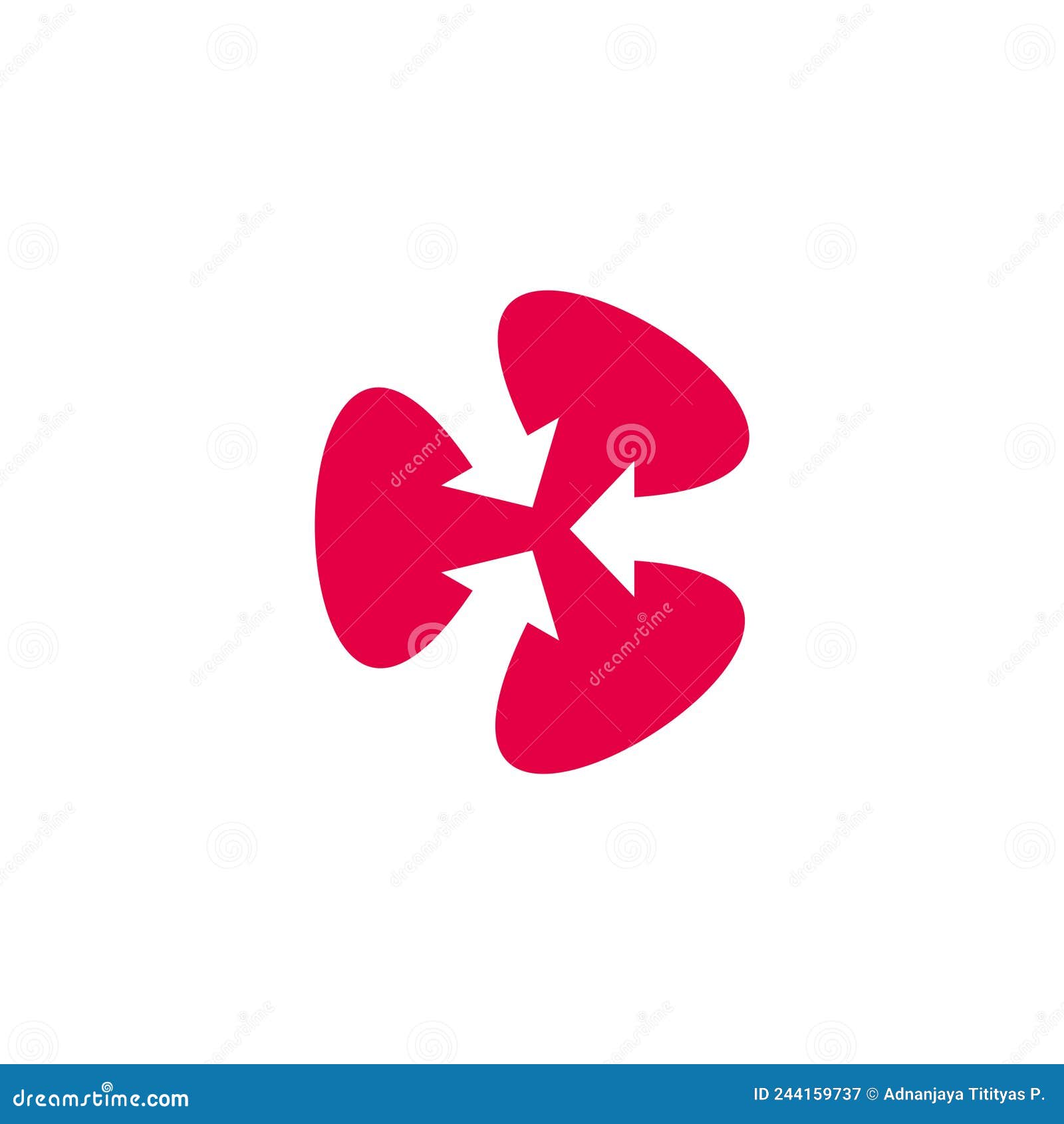 Turbine Fan Arrows Motion Geometric Logo Vector Stock Vector ...