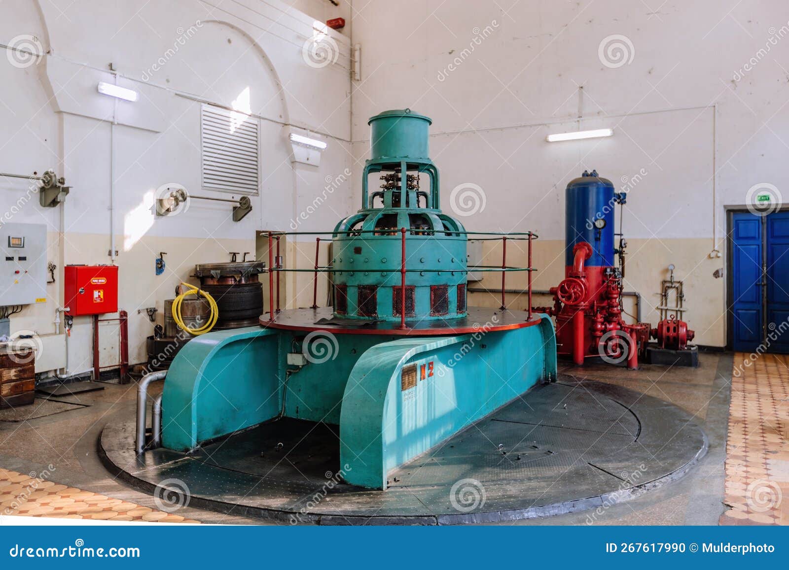 Turbine Generators in Hydroelectric Power Plant Stock Photo - Image of ...