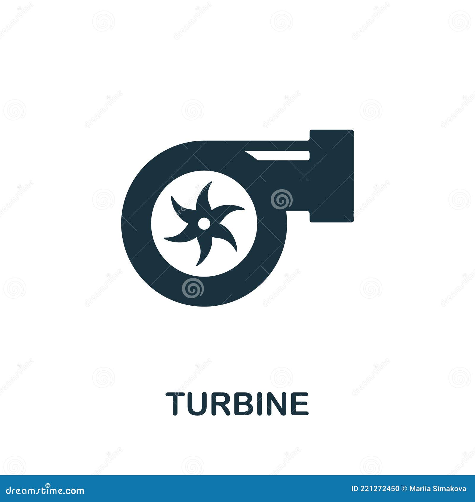 Turbine Icon. Monochrome Simple Element from Manufacturing Collection ... Turbine Icon. Monochrome Simple Element from Manufacturing Collection ...