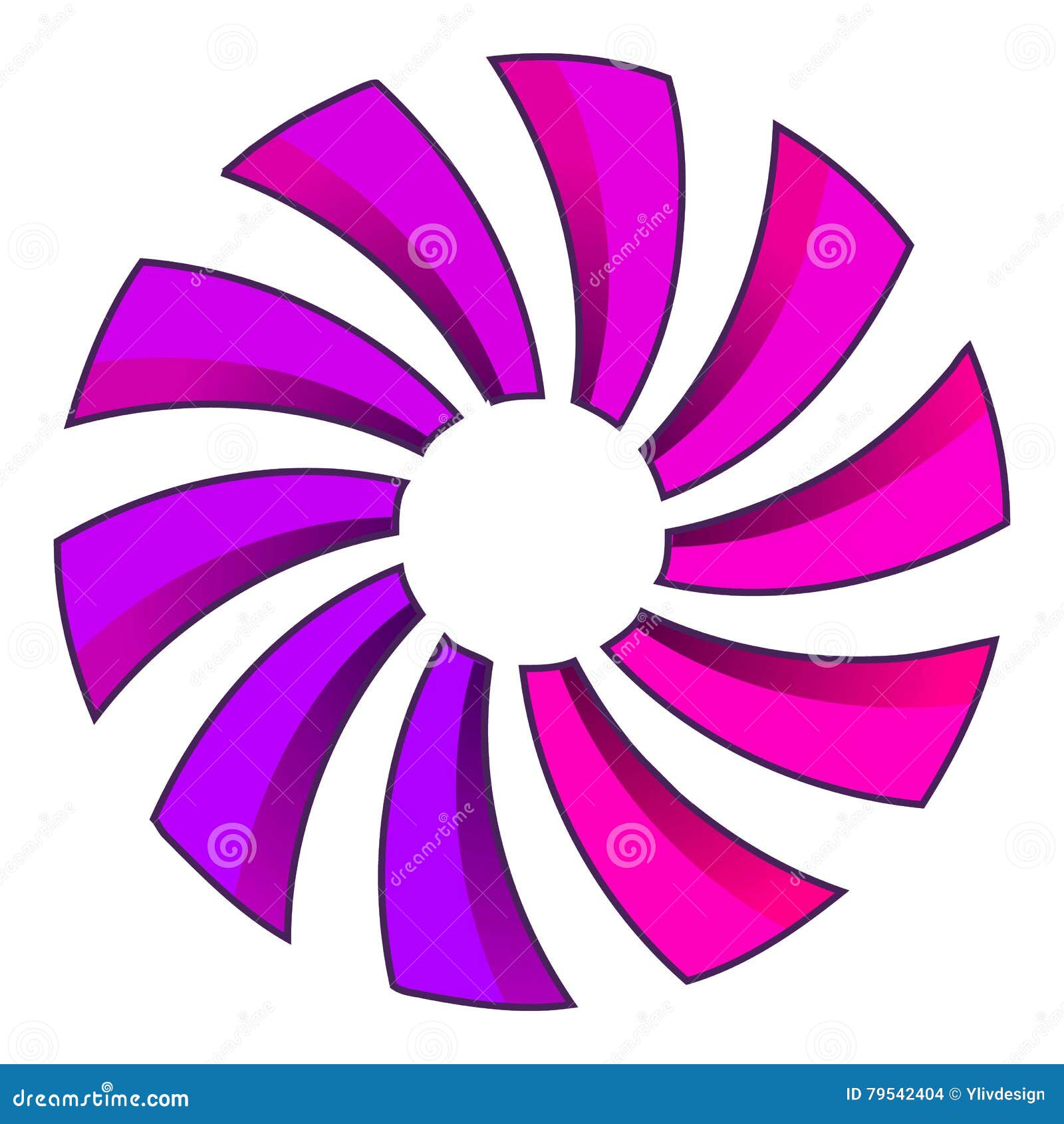 Turbine or Propeller Icon, Cartoon Style Stock Vector - Illustration of ...