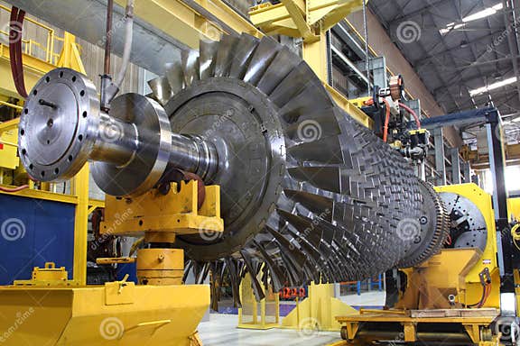 Turbine rotor at workshop stock image. Image of large - 34449139