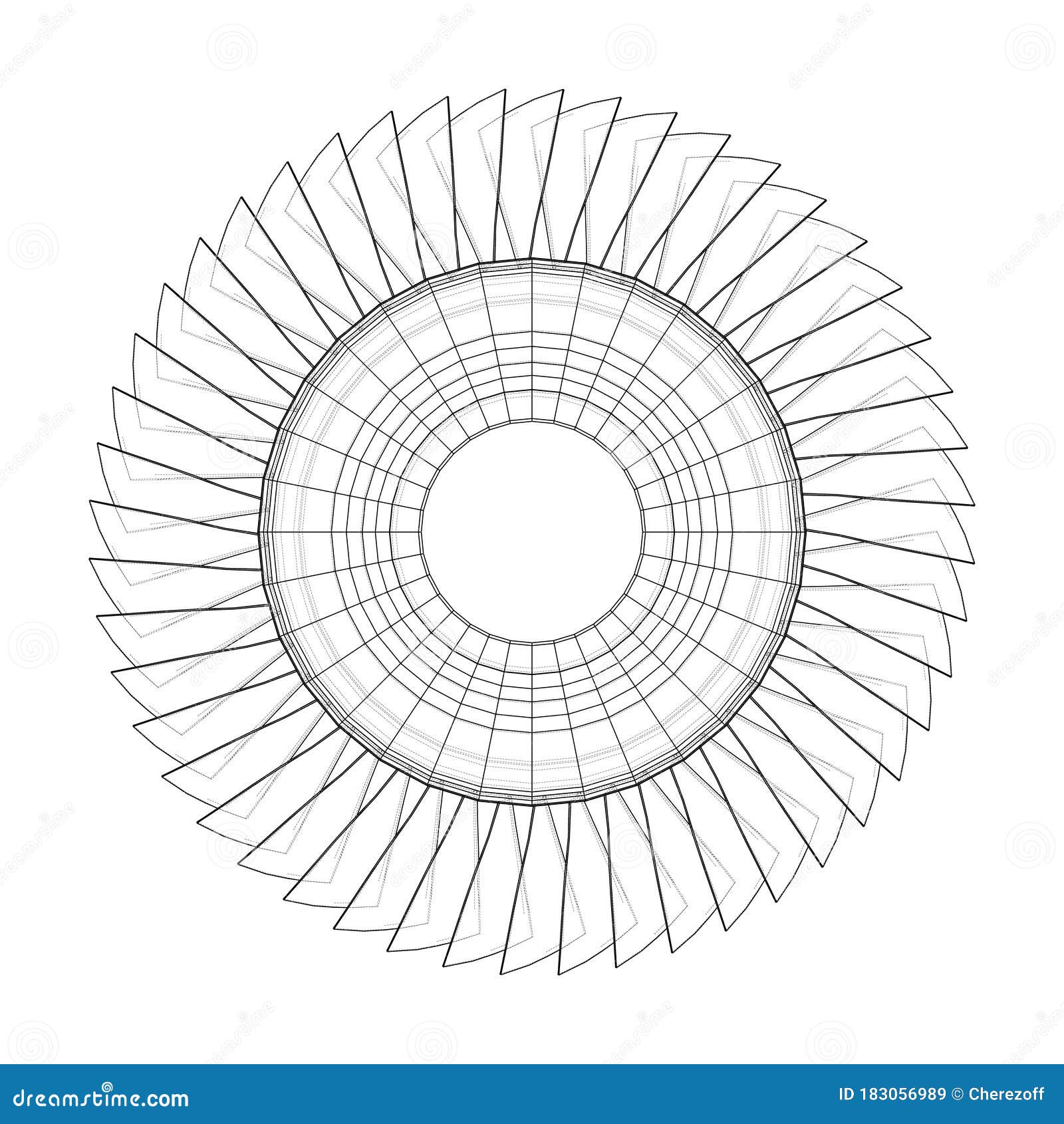 Turbine Wheel Concept Outline. Vector | CartoonDealer.com #183634908