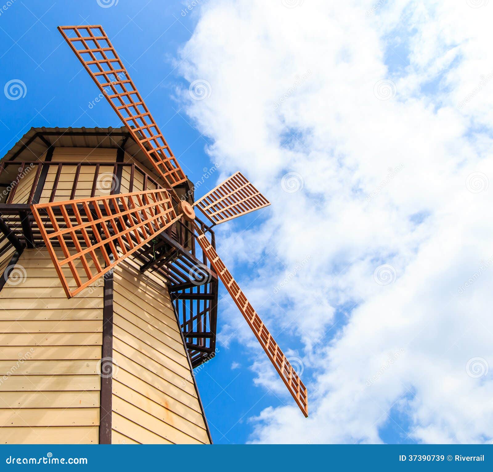 Turbine windmils stock image. Image of retro, landscape - 37390739