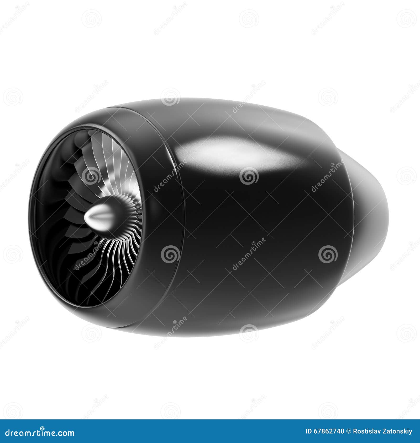 Turbines Engine Isolated on White White Background. Stock Illustration ...