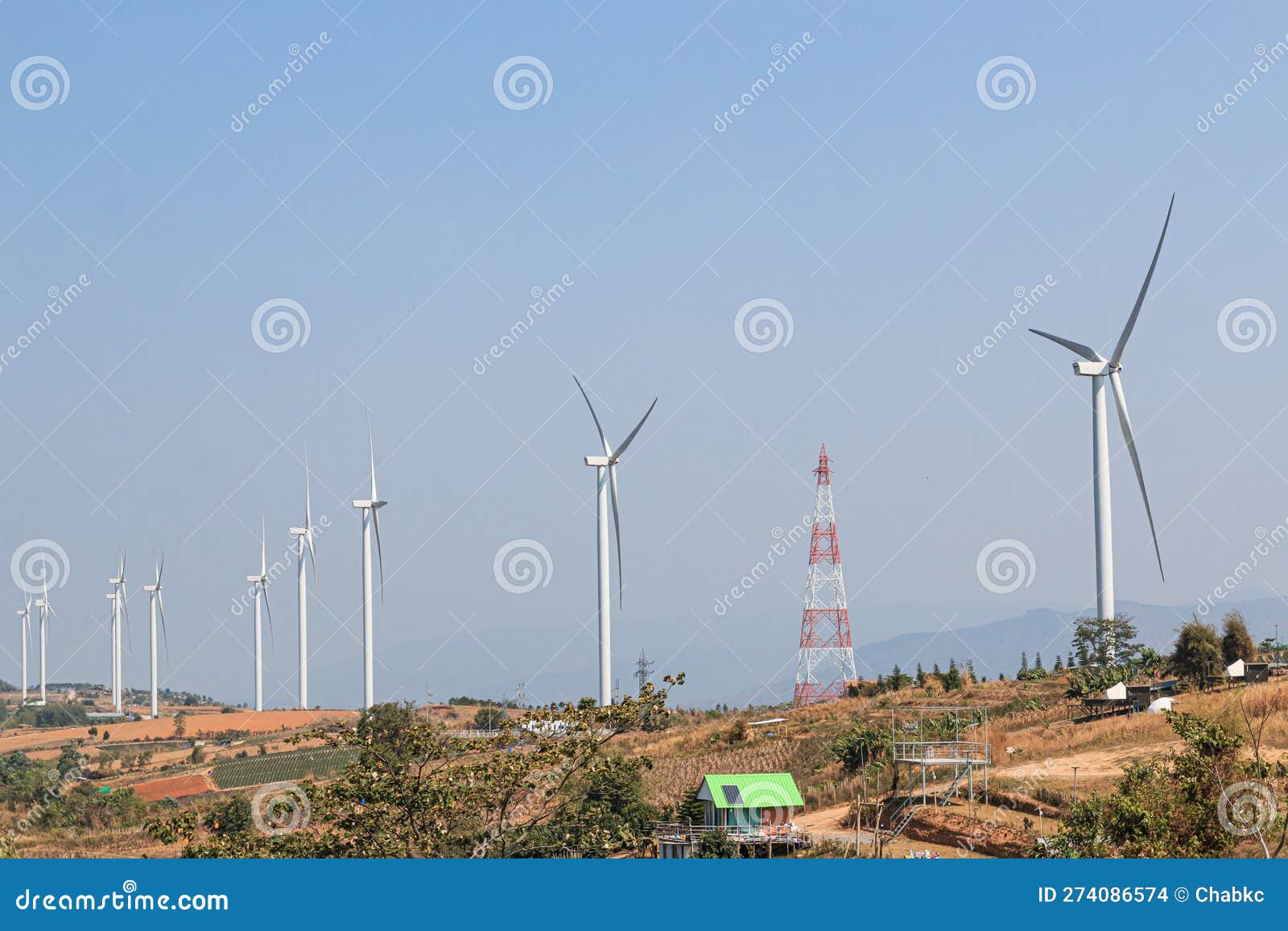 Turbines Generating Electricity ,from Wind Power for Environmental ...