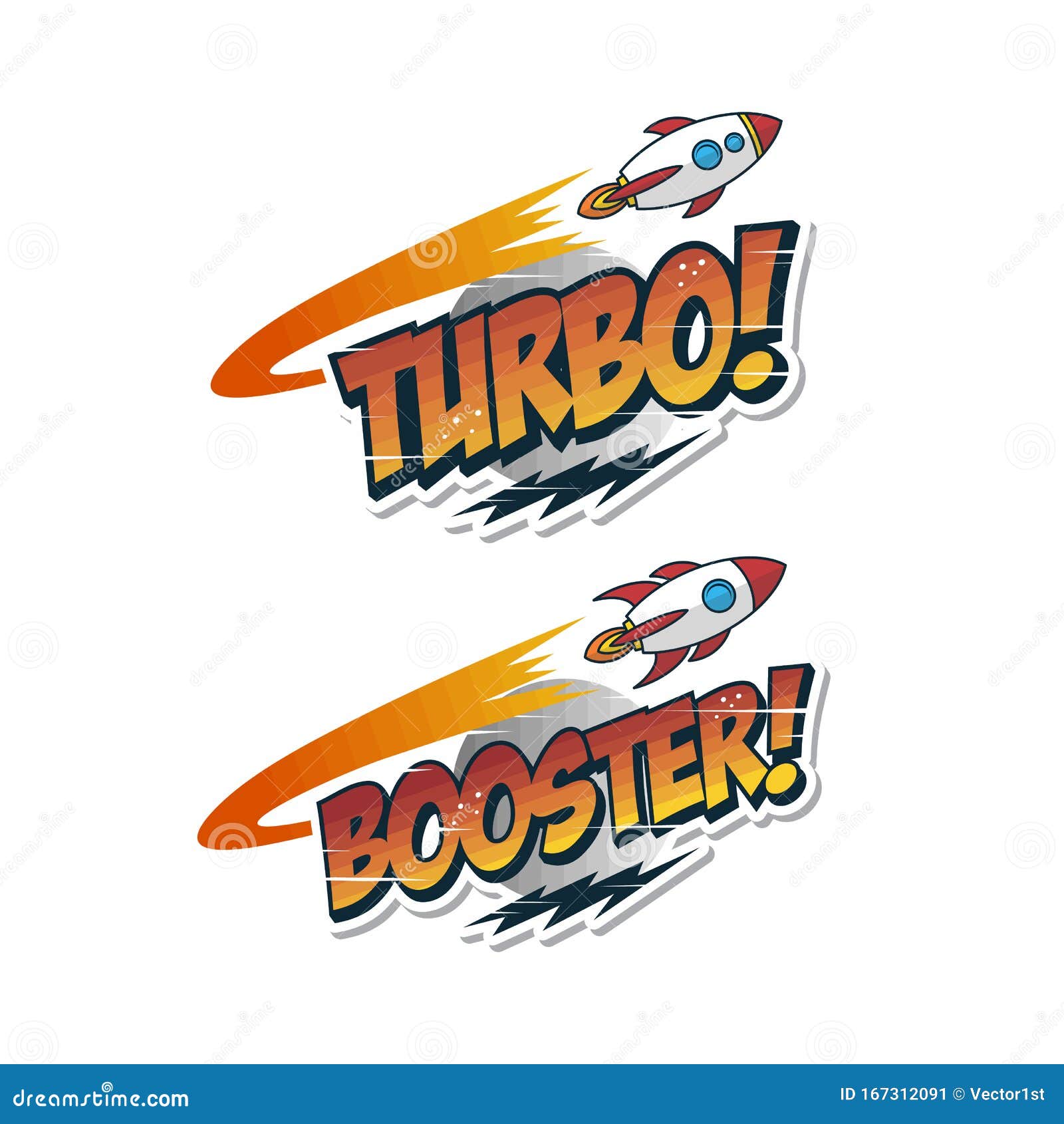Sky Booster Rocket Logo Cartoon Vector | CartoonDealer.com #111475881