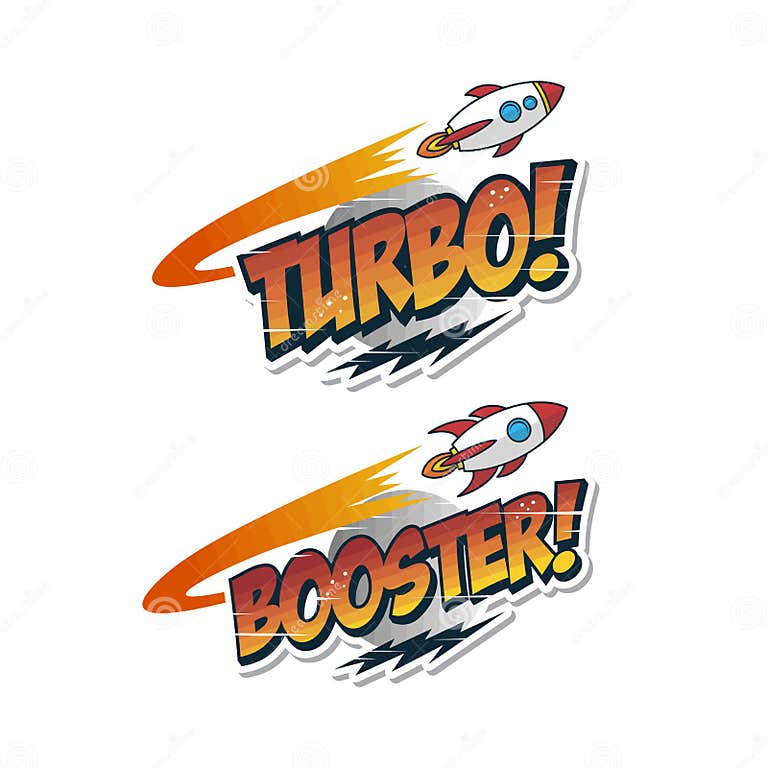 Turbo Booster Rocket Ship Launch Space Exploration Stock Illustration ...