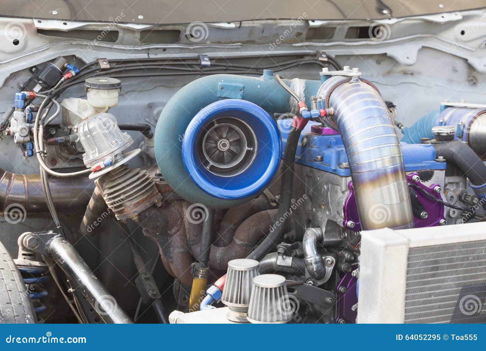 Turbo Charger On Race Car Engine Royalty-Free Stock Image ...