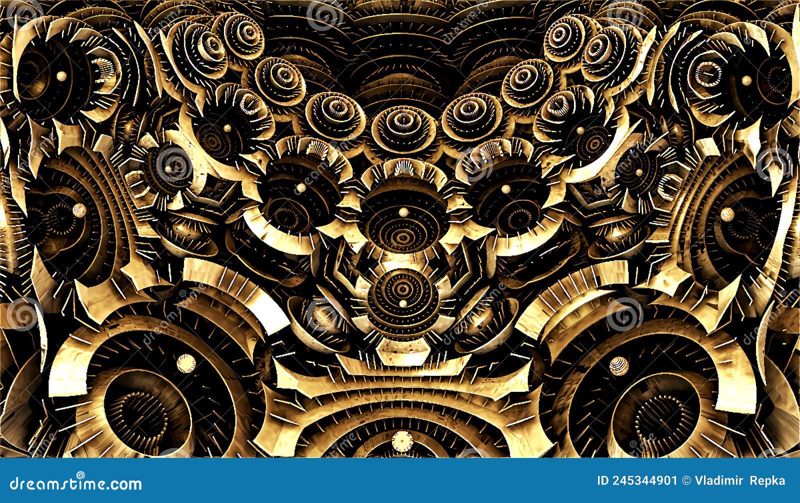 Turbo Engine -3D Rendered Virtual Color Scene Stock Illustration ...