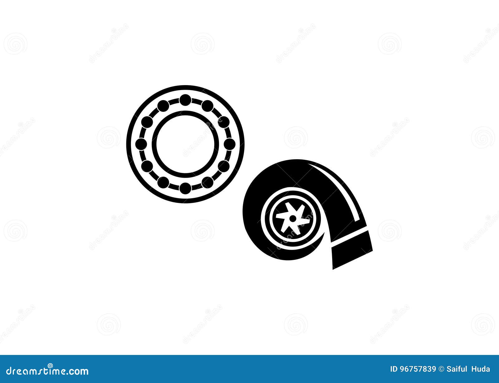 Turbo stock vector. Illustration of vector, bearing, silhouette - 96757839