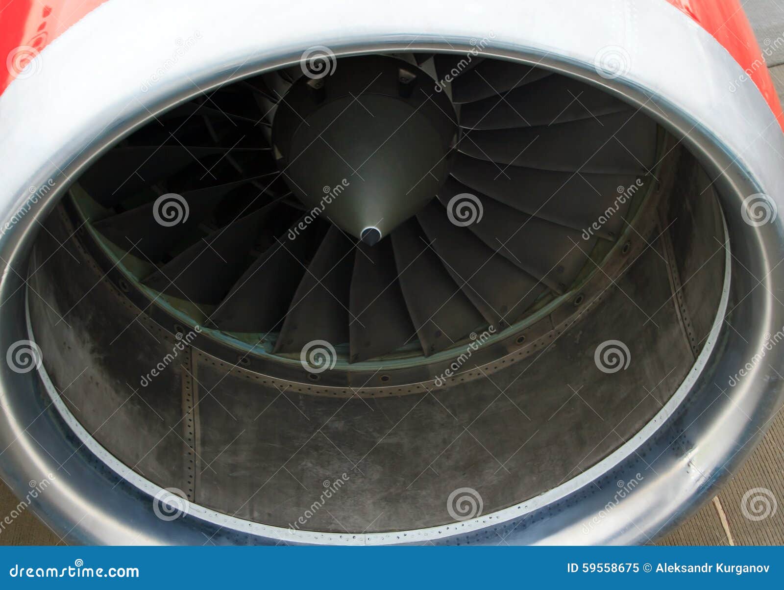 Turbo-jet Engine of the Plane Stock Image - Image of aluminum ...