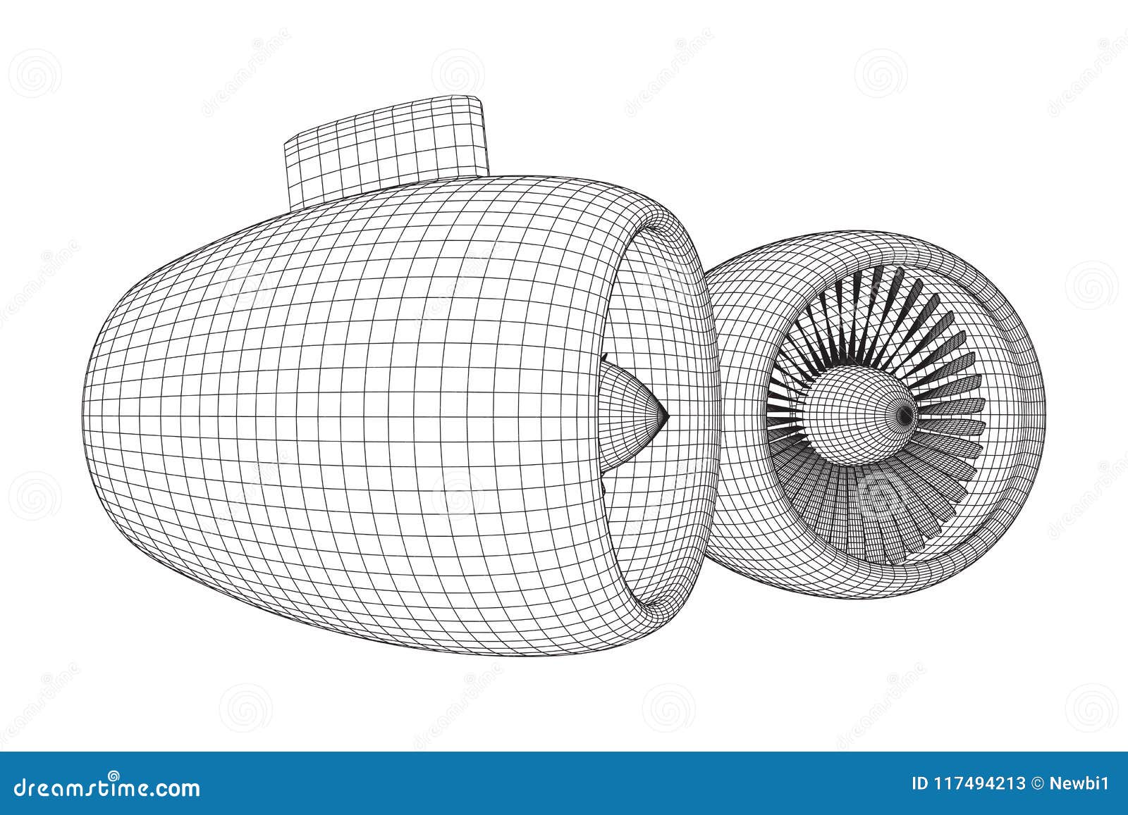Turbo jet engine vector stock vector. Illustration of cone - 117494213