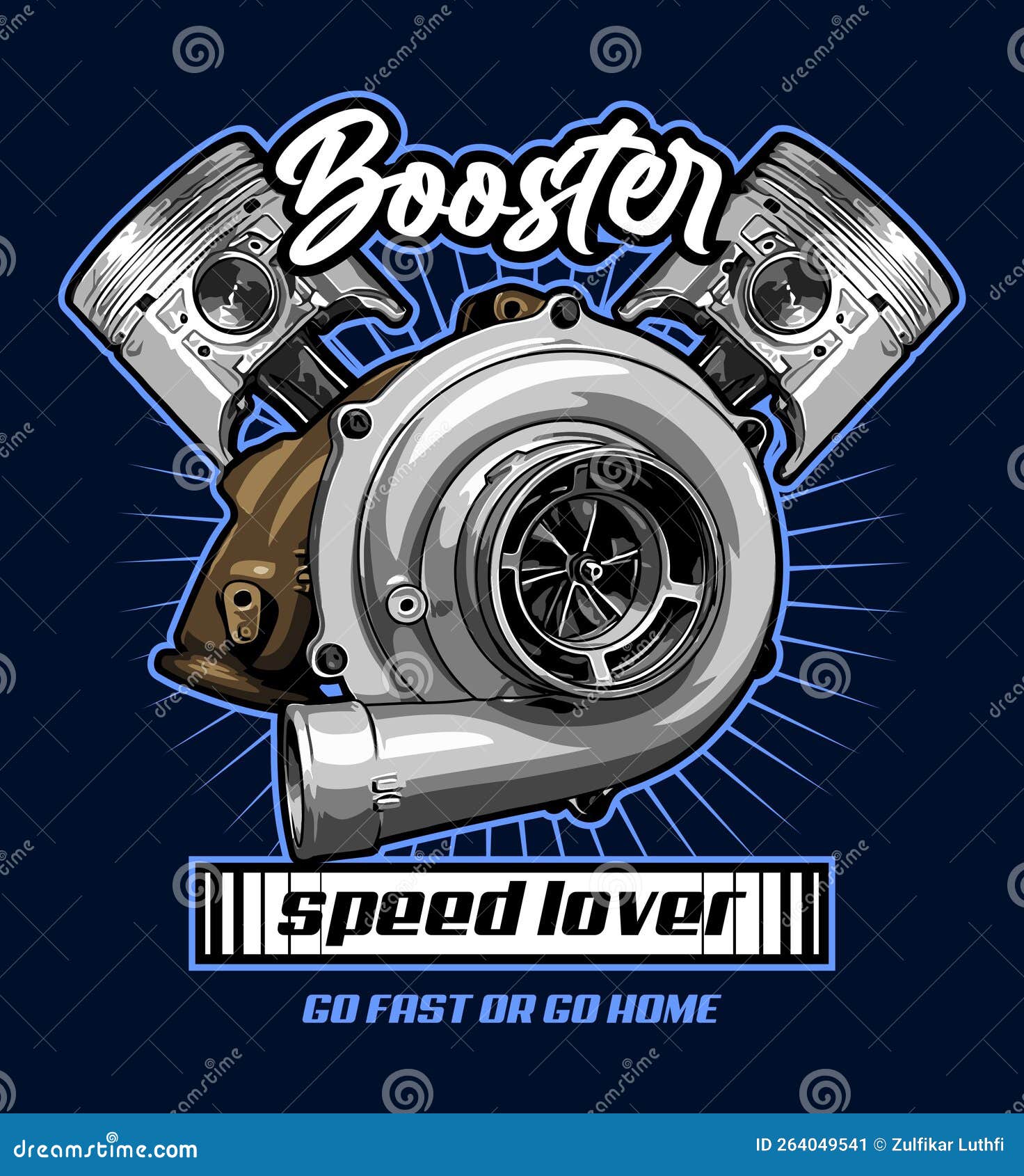 Turbo kit and piston stock vector. Illustration of manual - 264049541