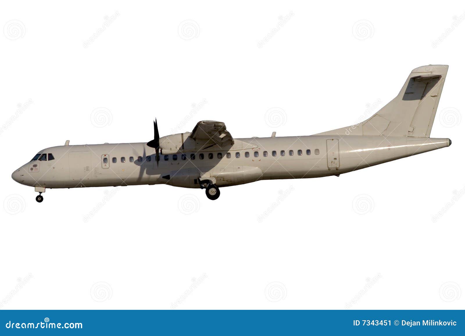 Turbo-prop airplane stock image. Image of technology, gear - 7343451