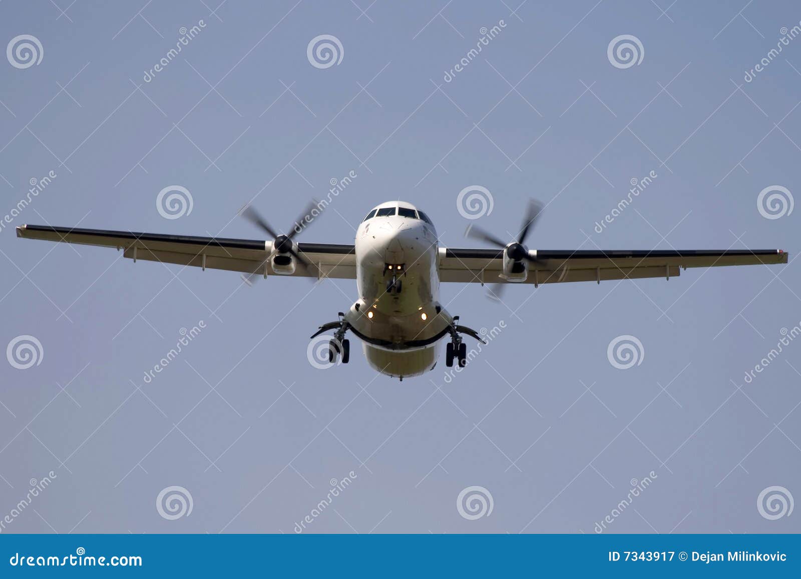 Turbo-prop airplane stock image. Image of aircraft, airliner - 7343917
