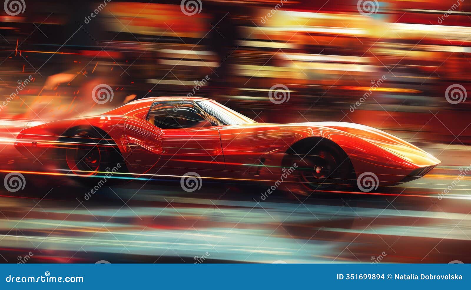 Turbo Speed Motion Effect with Bright Neon Streaks and Dynamic Energy ...