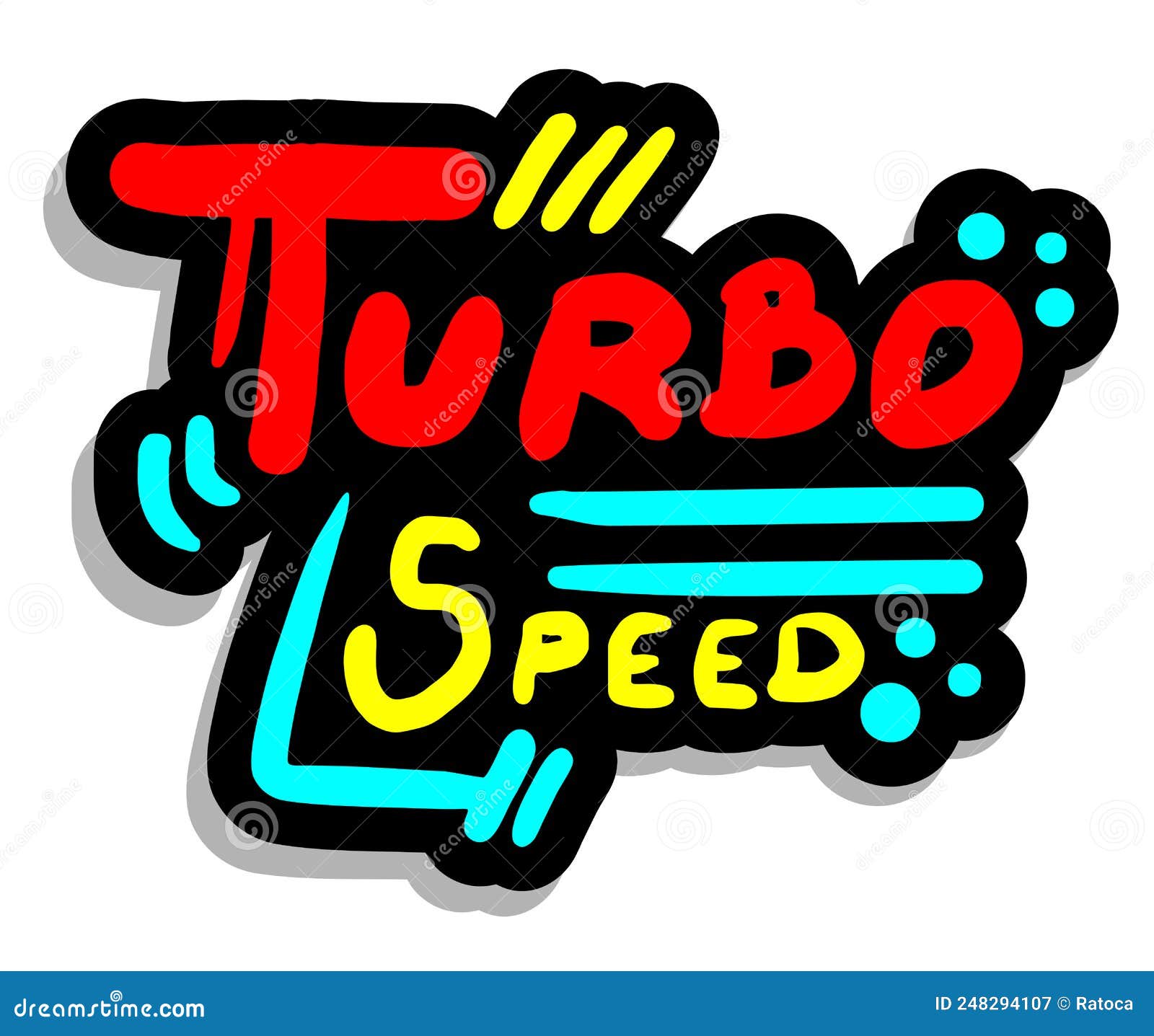 Turbo sticker stock vector. Illustration of racing, automobile - 248294107