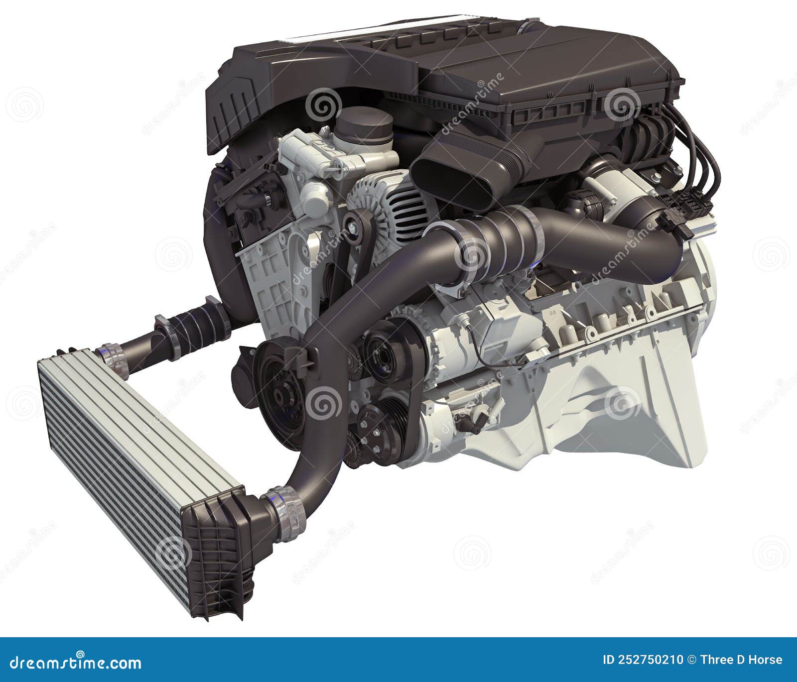 Petrol Engine Trench Rammer, Jumping Jack Compactor. 3D Rendering Stock ...