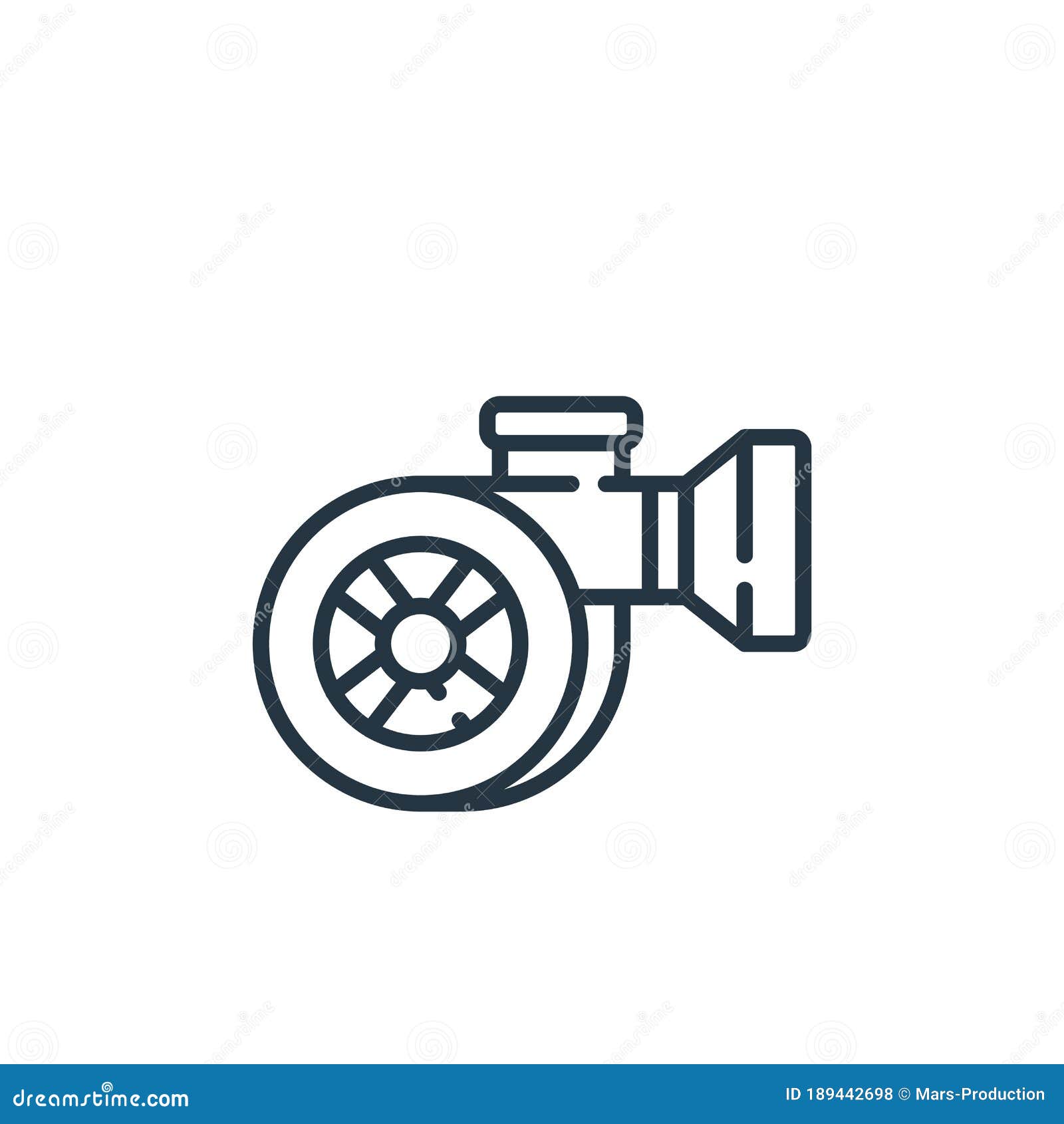 Turbo Vector Icon Isolated on White Background. Outline, Thin Line ...