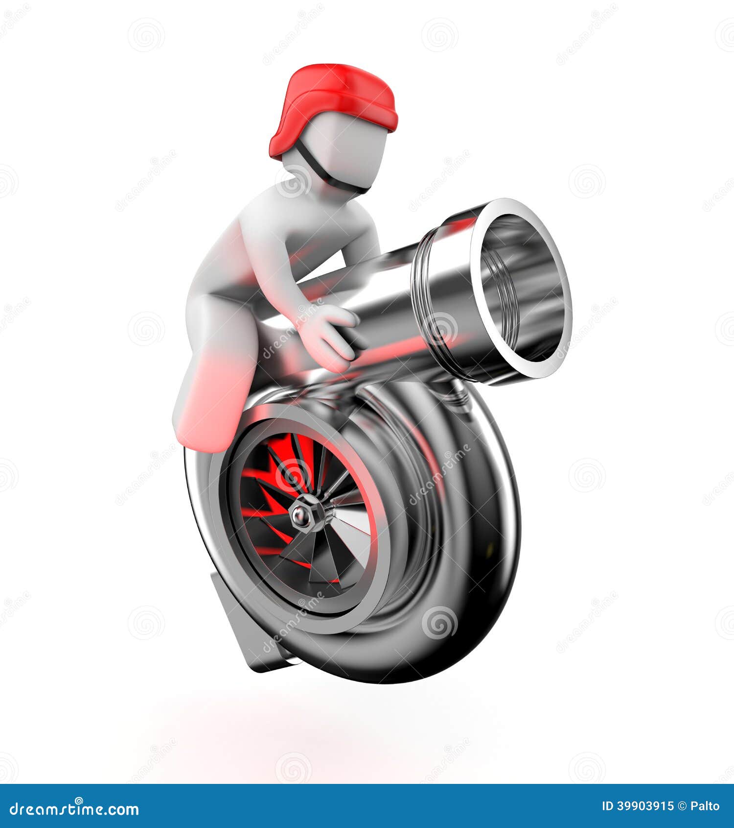Turbocharger with driver stock illustration. Illustration of boost ...