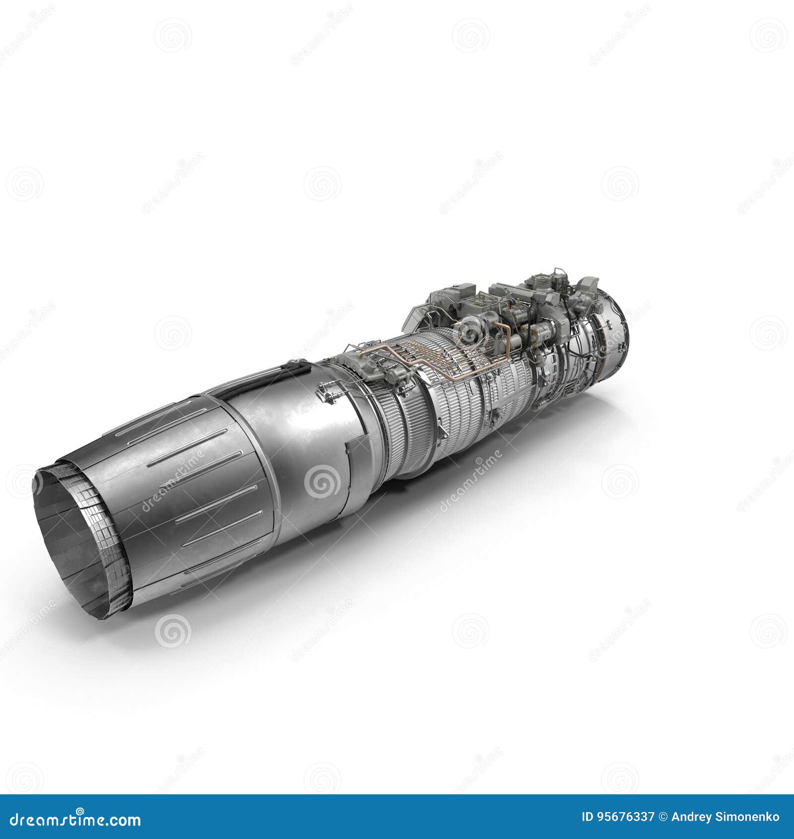 Turbofan Aircraft Engine, Structural Cross Section For Education ...