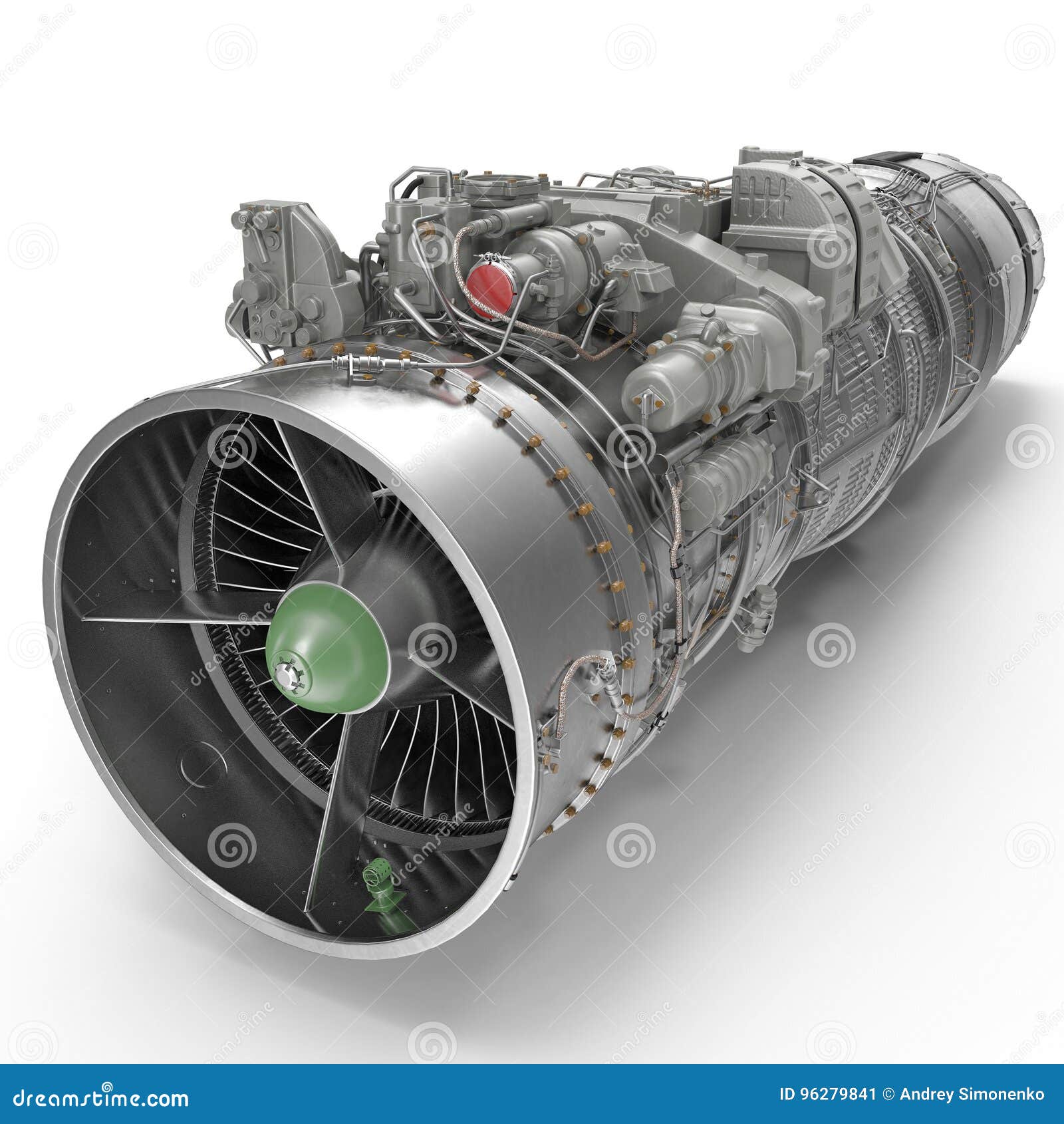 Turbofan Aircraft Engine, Structural Cross Section For Education ...