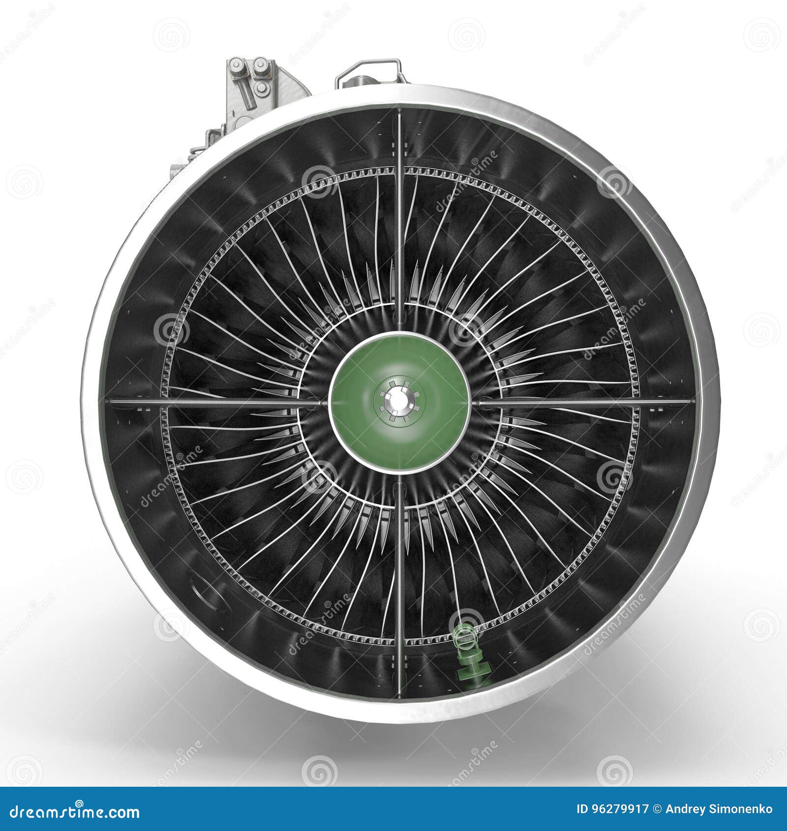 Turbofan Aircraft Engine, Structural Cross Section For Education ...