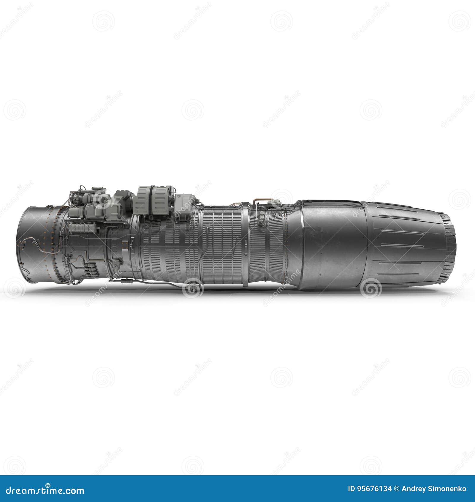Turbofan Aircraft Engine, Structural Cross Section For Education ...