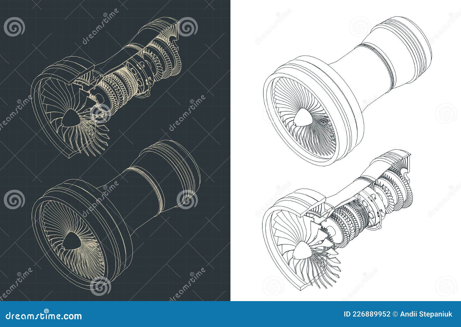 Turbofan Engine Isometric Blueprints Stock Vector - Illustration of ... Turbofan Engine Isometric Blueprints Stock Vector - Illustration of ...
