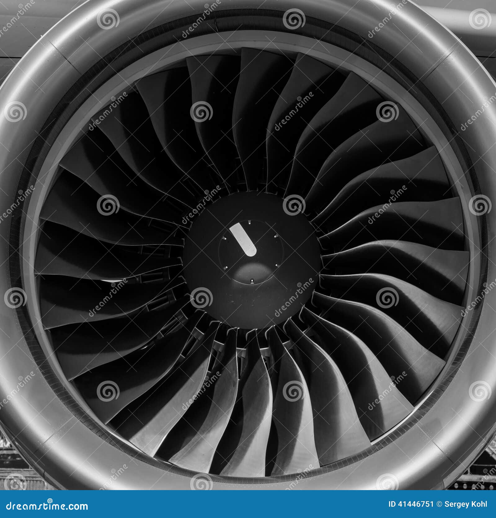 Turbofan jet engine stock image. Image of metal, front - 41446751