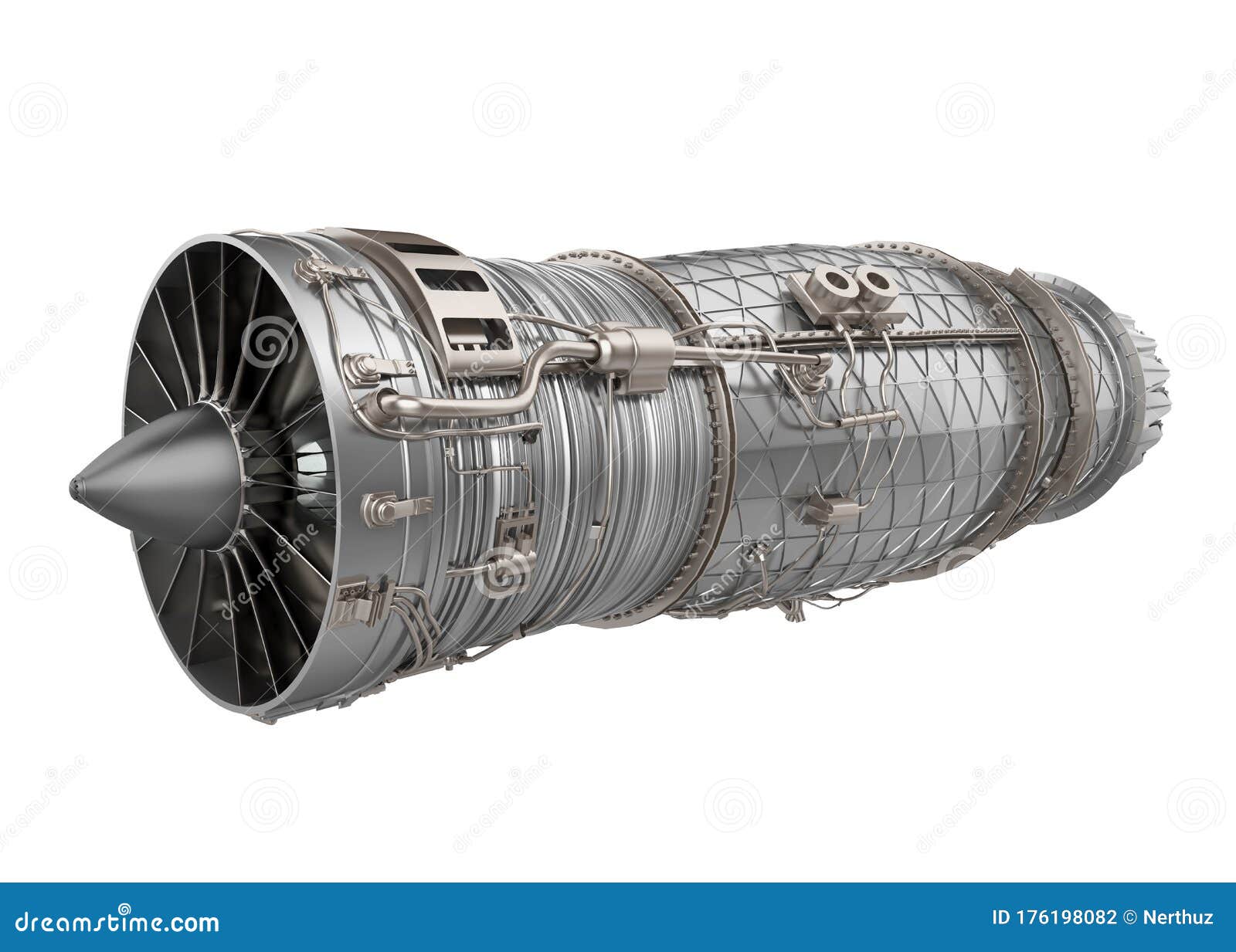 Turbofan Jet Engine Isolated Stock Illustration - Illustration of ...