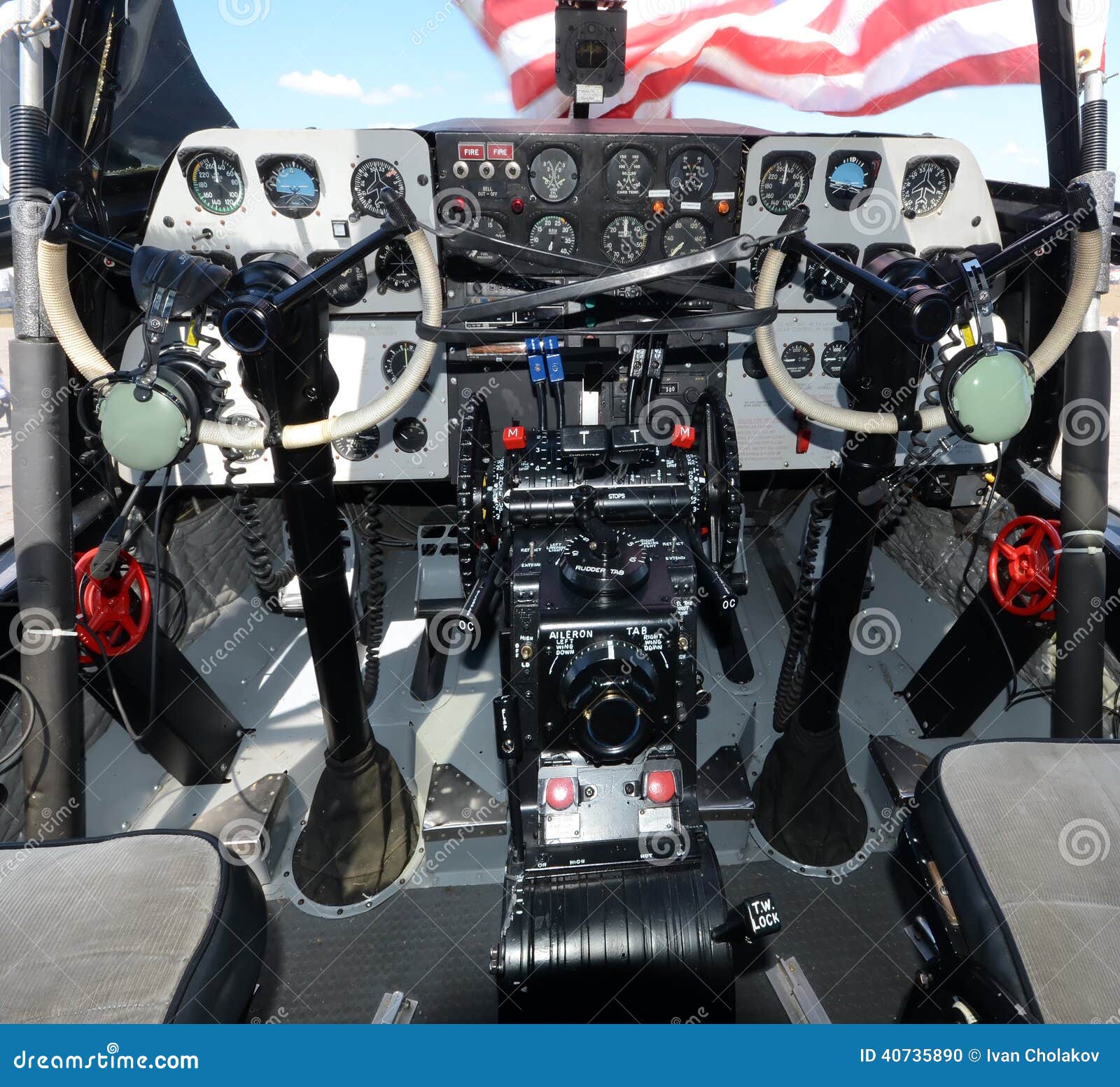 Turboprop airplane cockpit stock photo. Image of transportation - 40735890