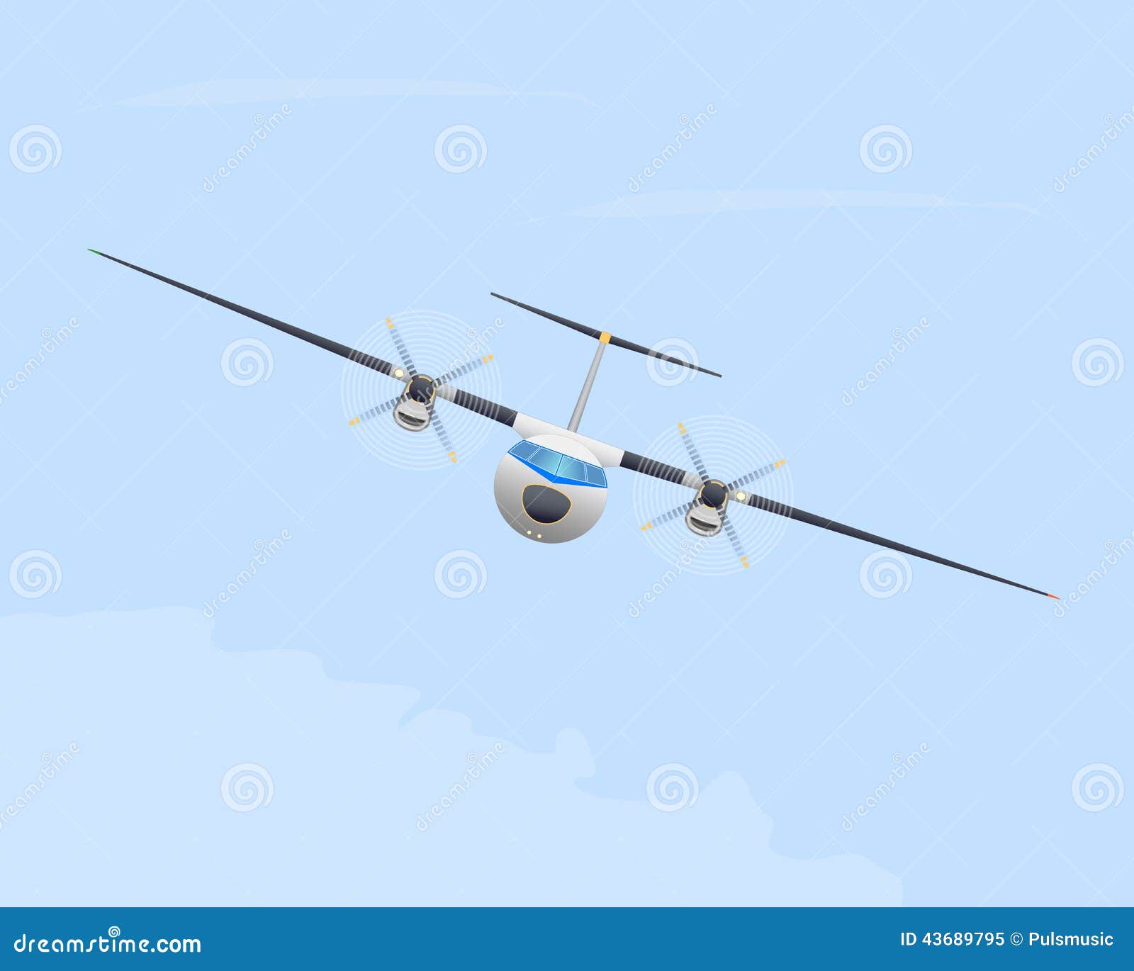 Regional Turboprop And Cargo Aircraft Cartoon Vector | CartoonDealer ...