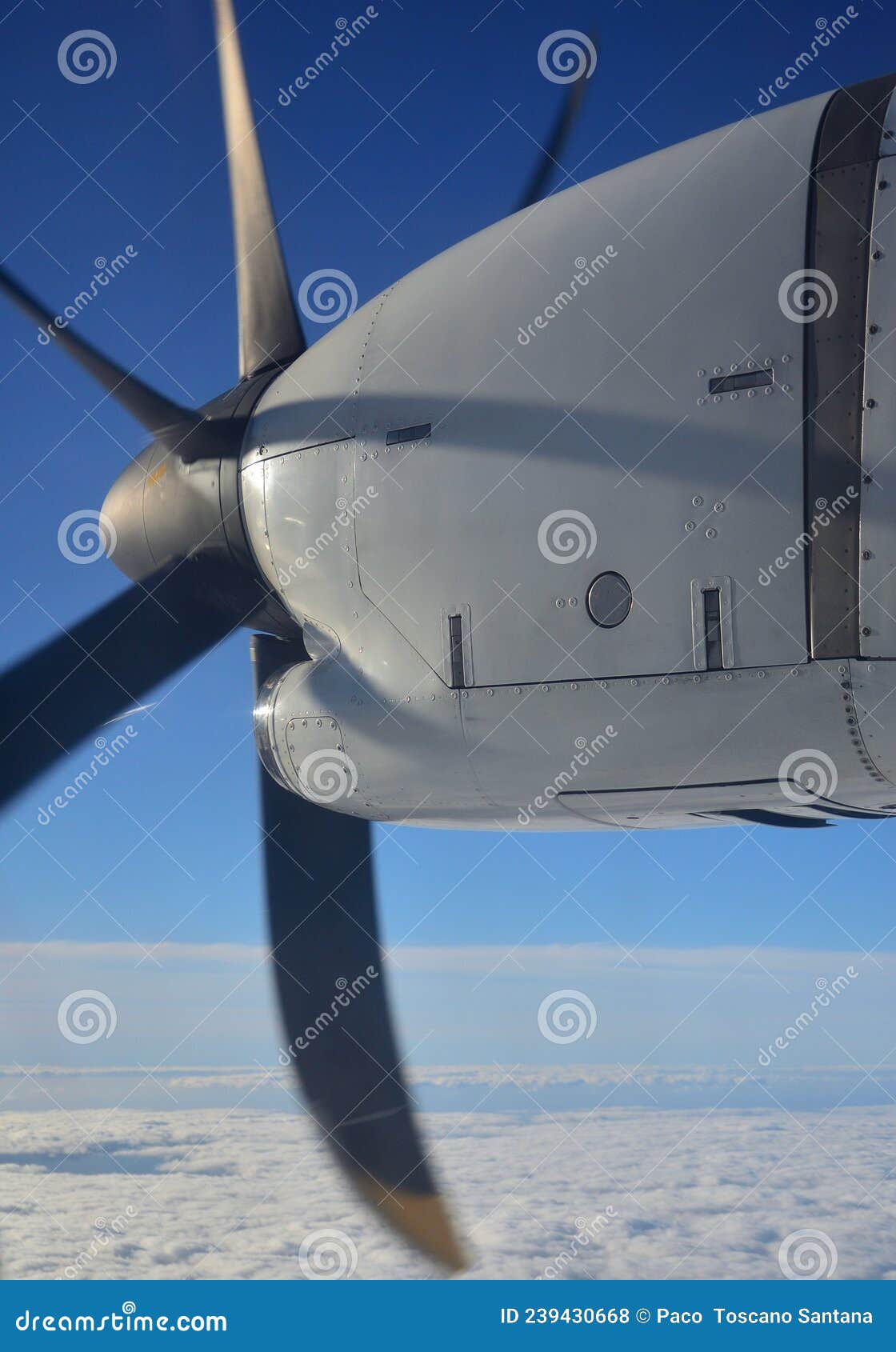 Turboprop Engine in Mid-flight Stock Photo - Image of movement, modern ...