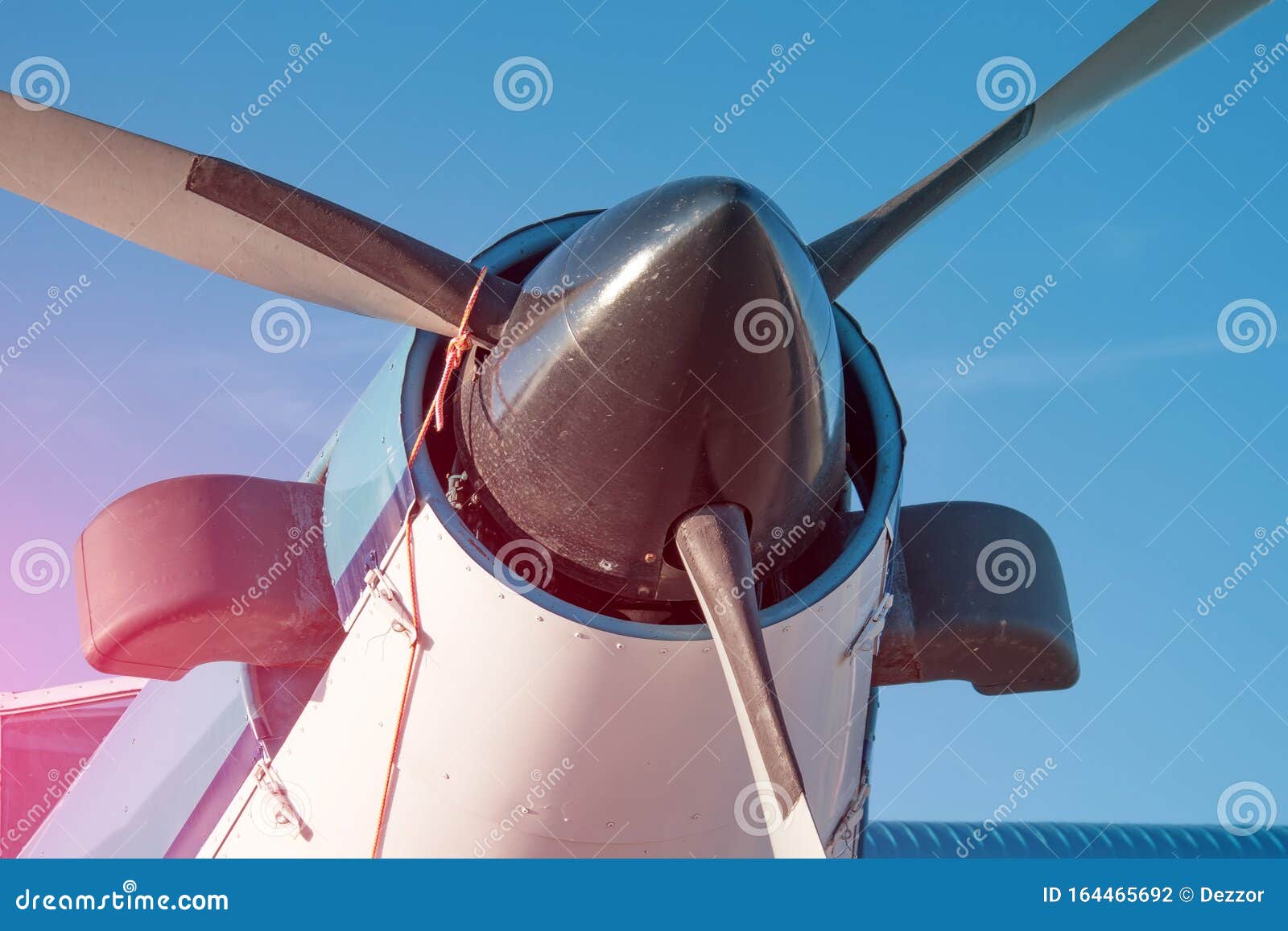 Turboprop Engine on Wing, Close Up View Stock Photo - Image of metallic ...