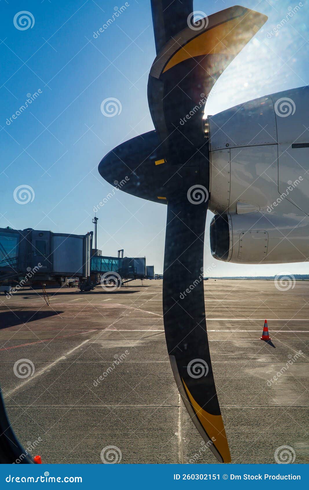 Turboprop Medium-haul Passenger Aircraft. Stock Image - Image of ...